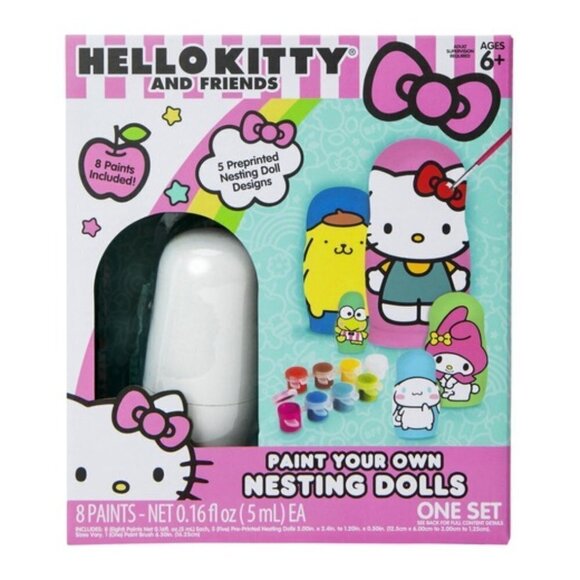 Hello Kitty | Toys | Hello Kitty Nesting Dolls Paint Craft Kit 5 Piece ...